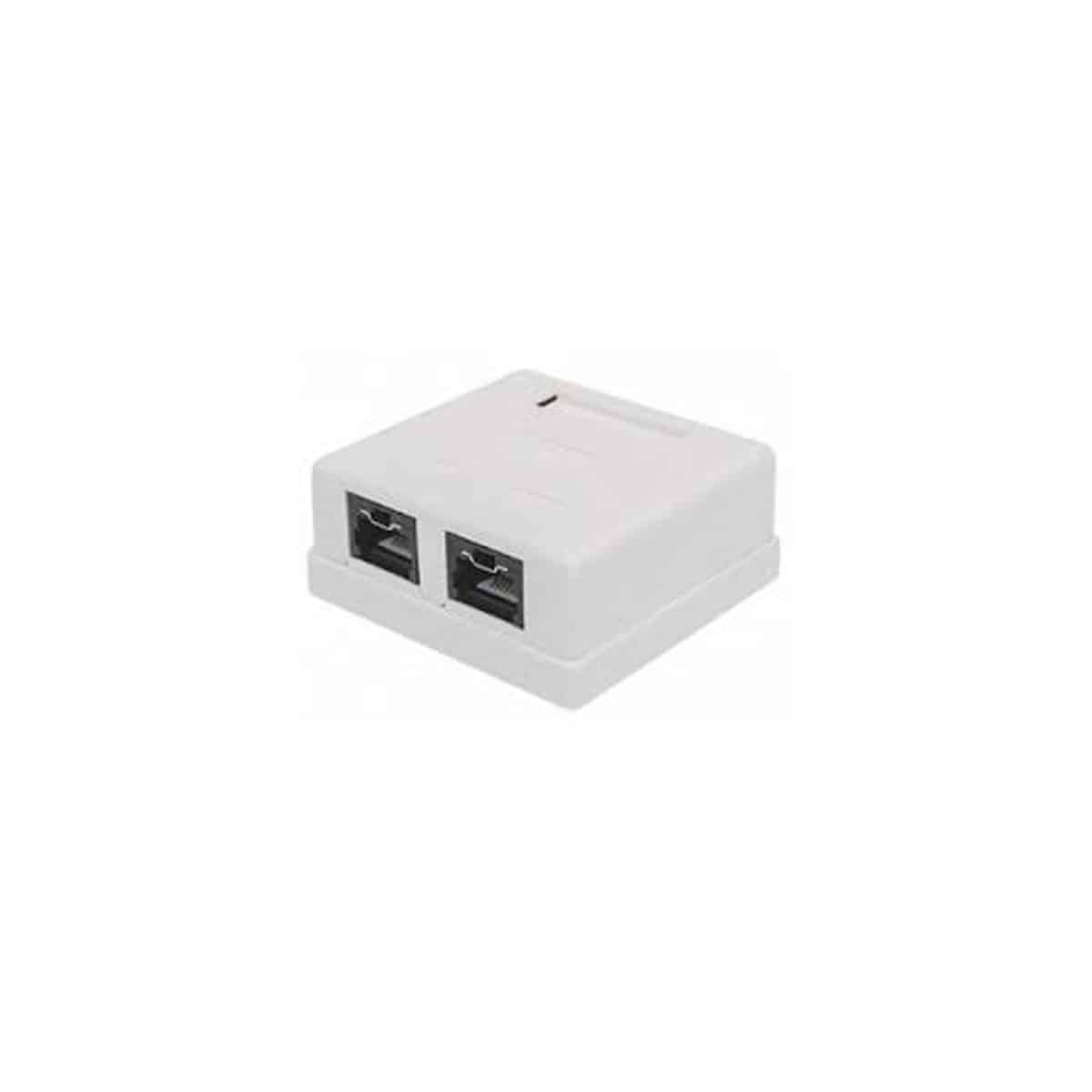 CAJA ROSETA PARED 2 JACK CAT6 NITROTEL (NTMB62WH) BLUE | SIRPC.MX